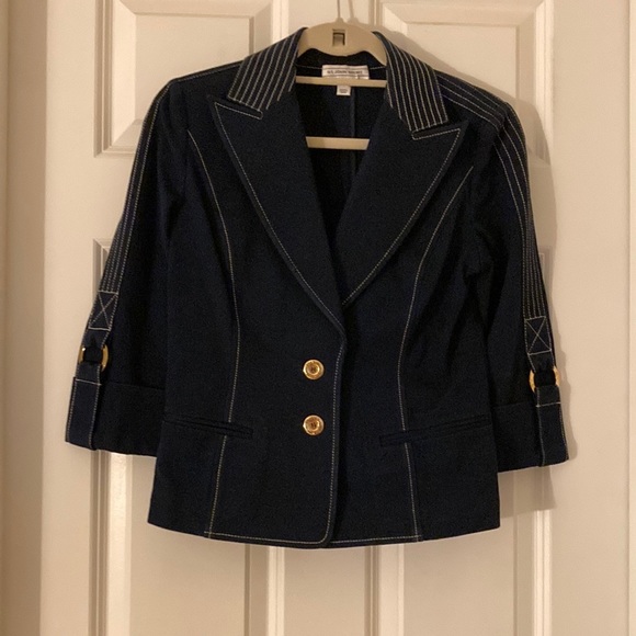 St. John | Jackets & Coats | St John Navy Blue Jacket P2p Worn Once Dry ...